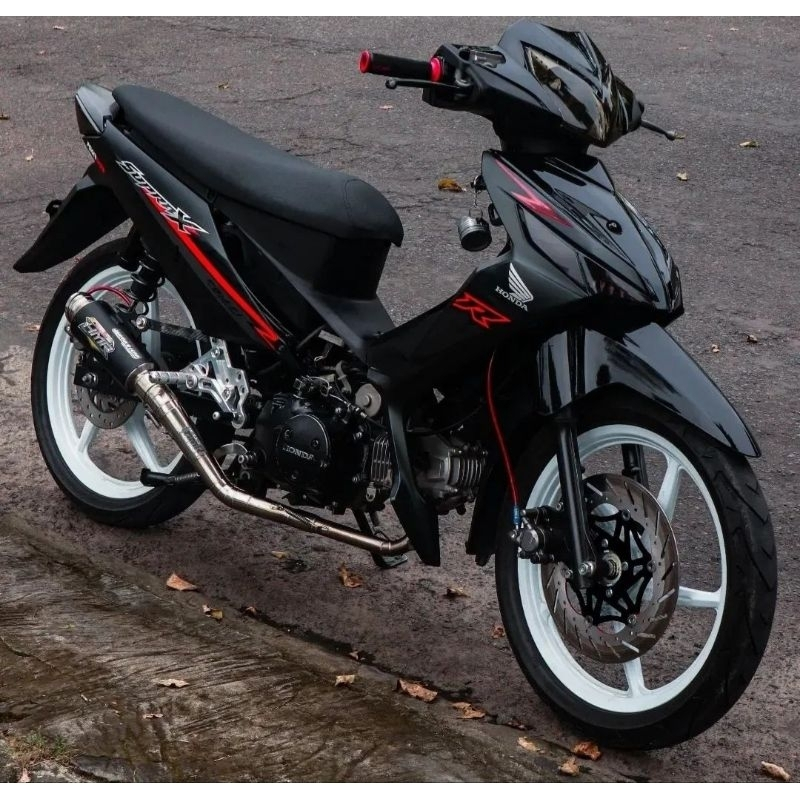 Jual striping stiker lis polet body Honda supra x 125 fi 2018 hitam lis ...