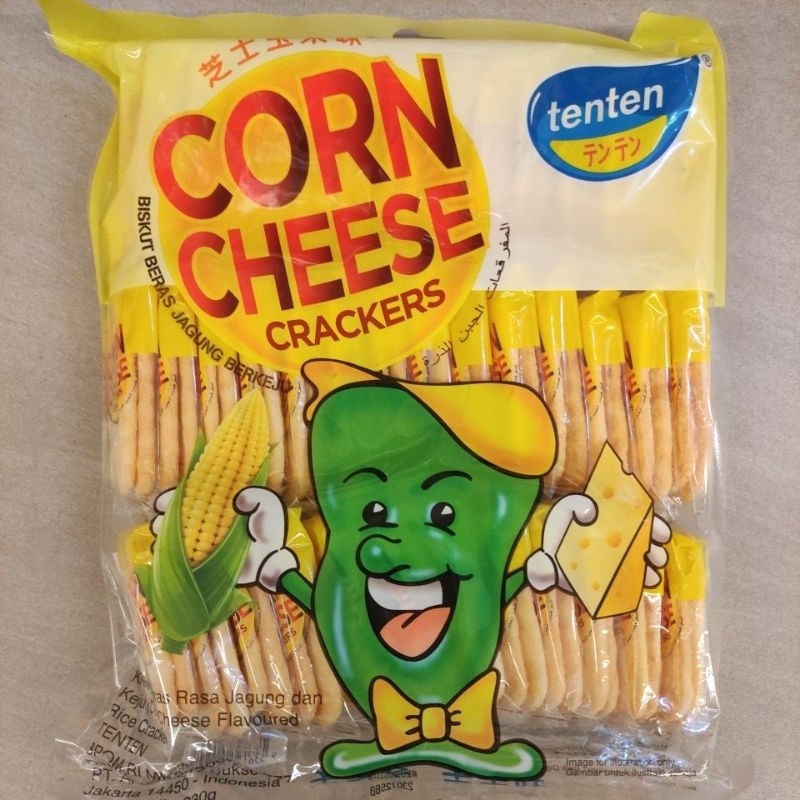 Jual TENTEN CORN CHEESE CRACKERS BISKUIT BERAS JAGUNG BERKEJU 230gr ...