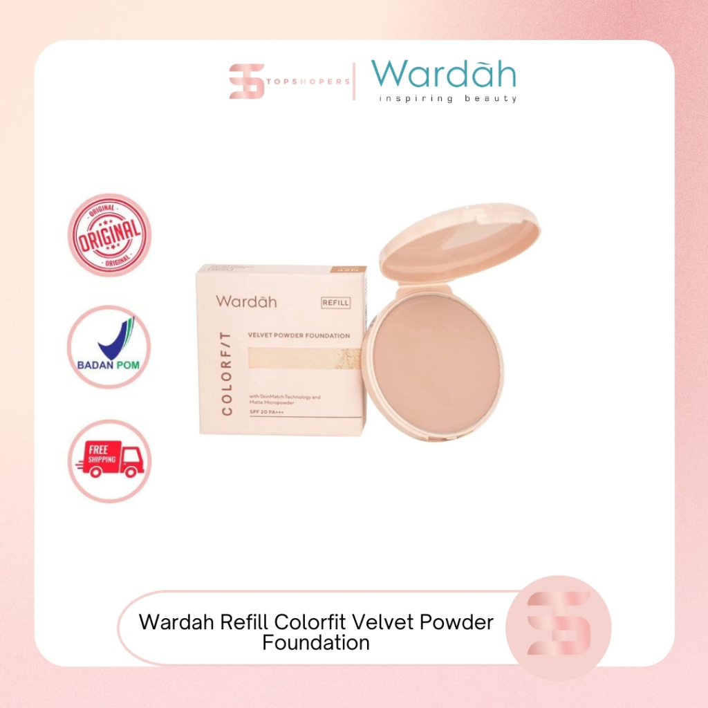 Jual Wardah Colorfit Velvet Powder Foundation (Refill) | Shopee Indonesia