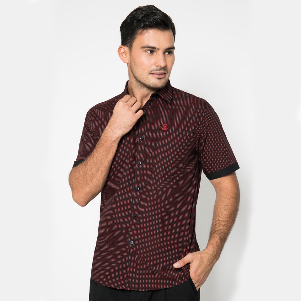 Jual Johnwin - Kemeja Casual - Kotak - Merah - Slim Fit - ASH.670.K880 ...
