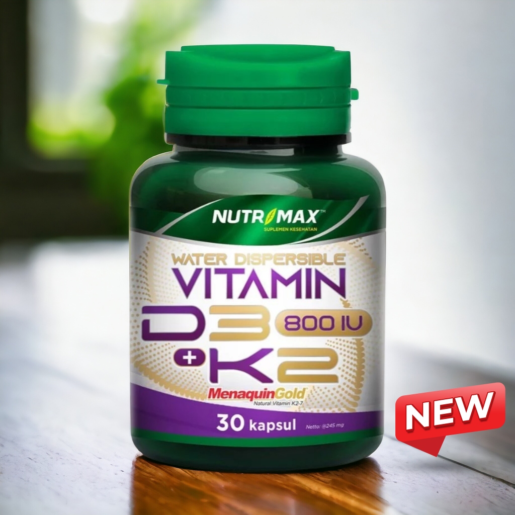 Jual NUTRIMAX Vitamin D3+K2 800 IU (Kalsium / Imunitas / Kekuatan Tulang / Gigi & Otot) - 30 ...
