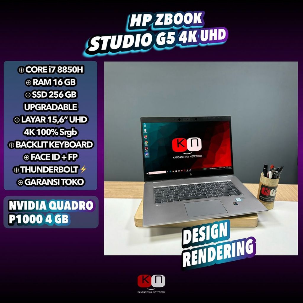 Jual Hp ZBook Studio G5 Core i7 8850H Quadro P1000 Ram 16GB Ssd 256GB ...