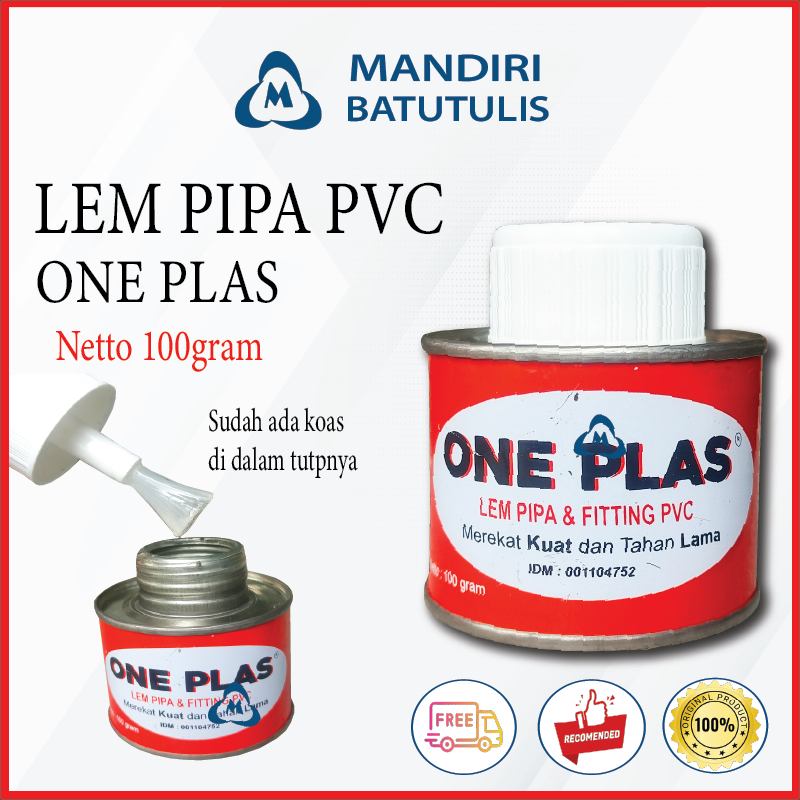 Jual Lem Pipa PVC ONE PLAS KALENG - Lem Paralon PVC ONEPLAS - Lem ...