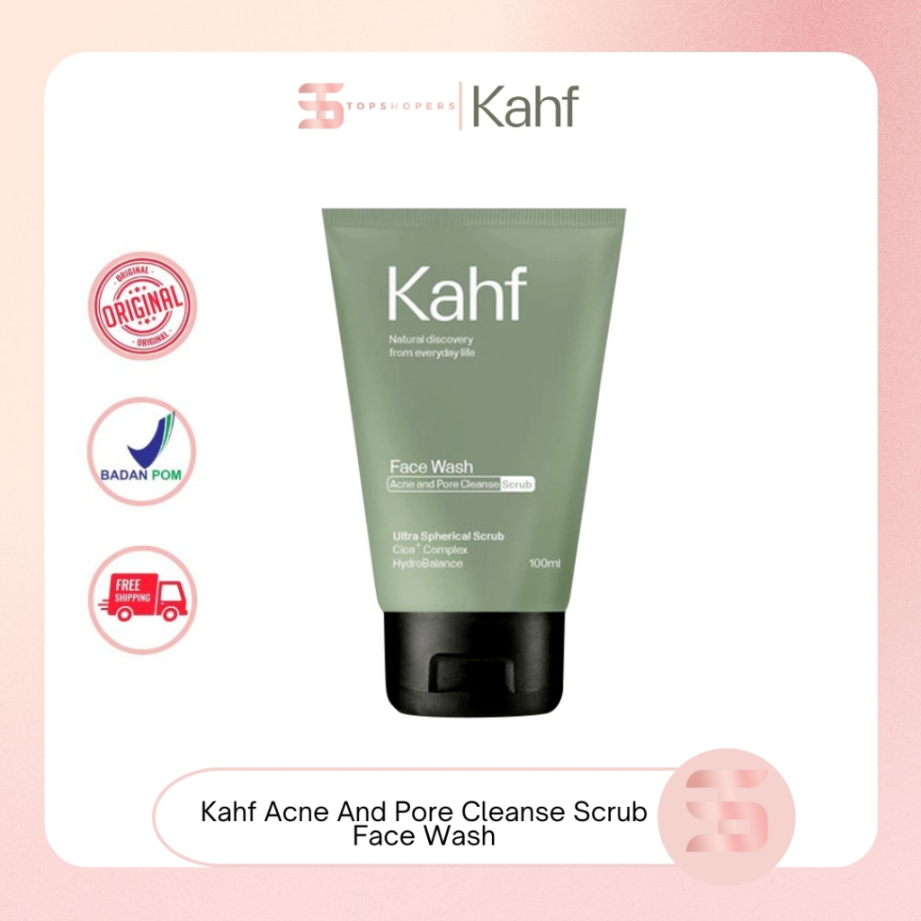 Jual Kahf Acne And Pore Cleanse Scrub Face Wash 100 ml | Shopee Indonesia