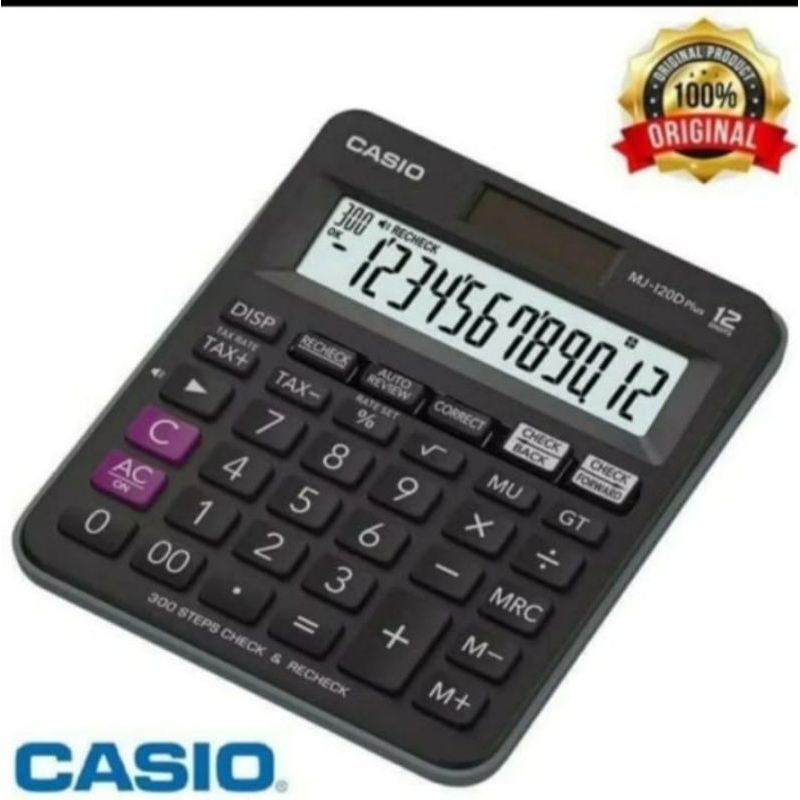 Jual KALKULATOR CHECK & CORRECT CASIO MJ 120D PLUS ORIGINAL CASIO/ KALKULATOR CEK ULANG | Shopee ...