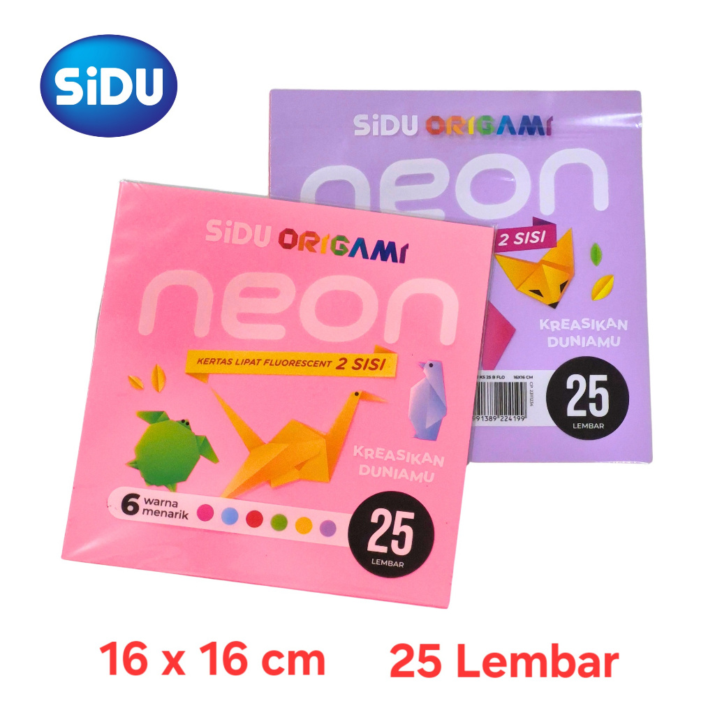 Jual Origami SIDU Neon 16x16 25's | Shopee Indonesia