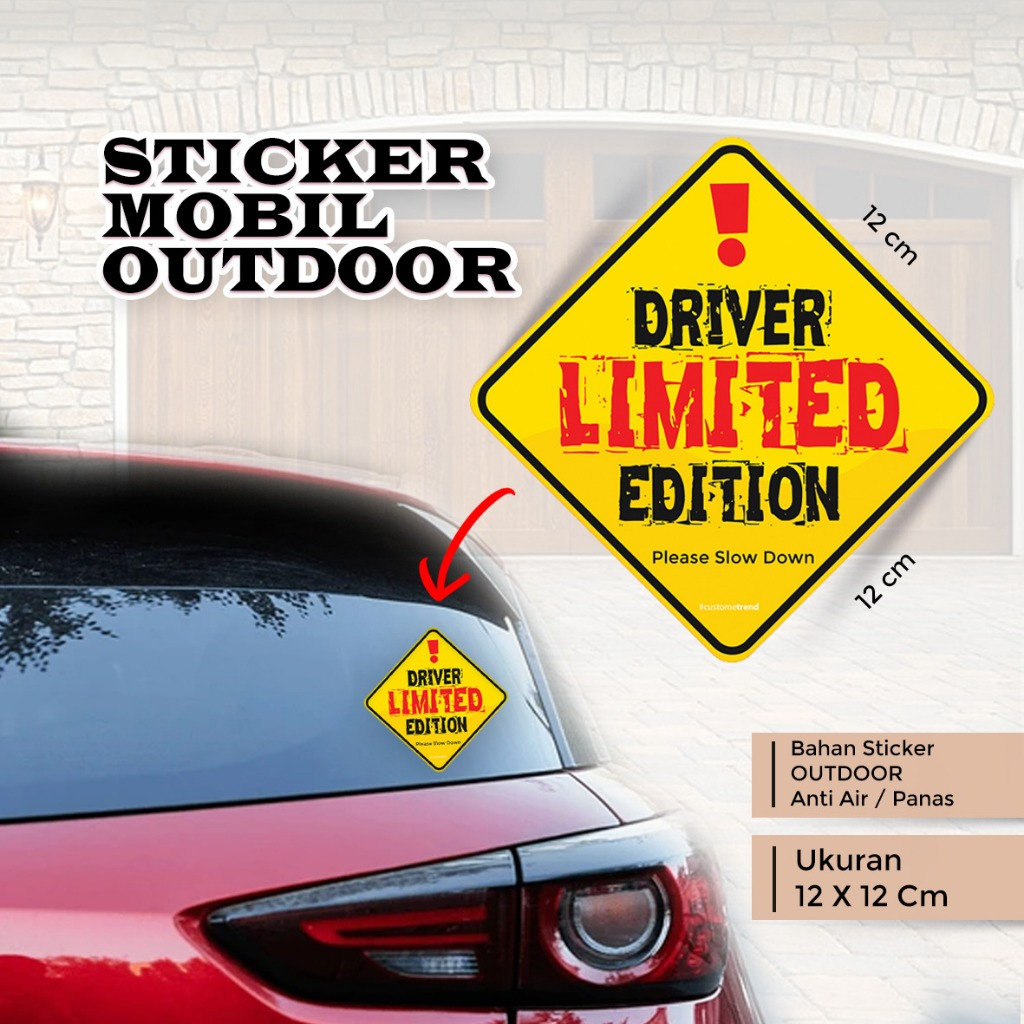 Jual Stiker Driver Limited Edition Car Sticker Chrome 12 x 12 cm ...