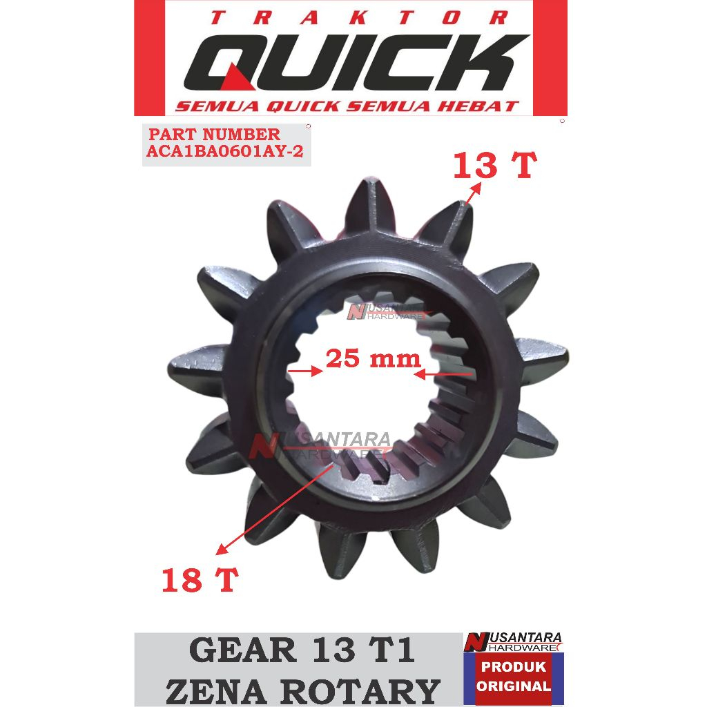 Jual gear 13 t1 traktor zena rotary, gigi 13 mata traktor zena, gear ...