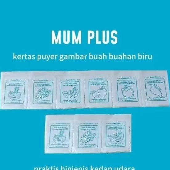 Jual kertas puyer press gambar buah biru isi 1200pcs | Shopee Indonesia