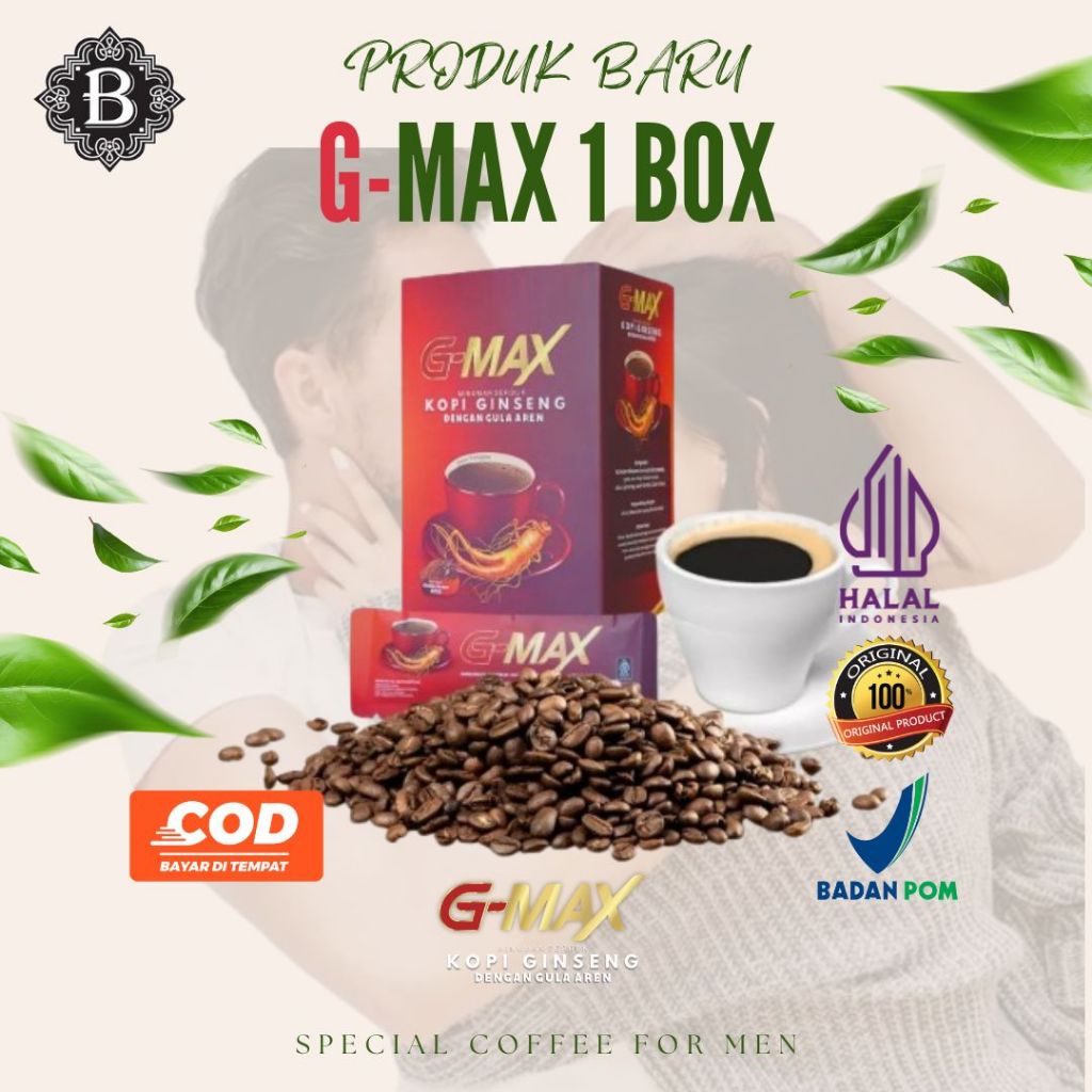 Jual KOPI G-MAX - Kopi Gingseng Stamina Pria 1 Box isi 10 sachet Original - Bin Faris Official ...