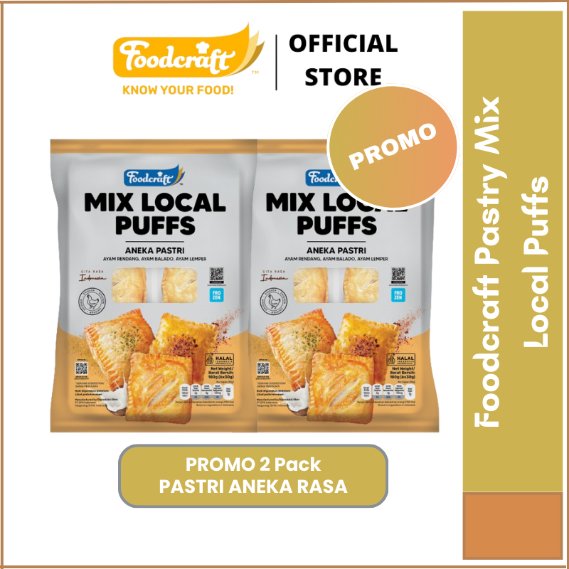 Jual 【Promo 2 Pack】Foodcraft Pastry Mix Local Puffs Pastri Aneka Rasa Rendang Balado Lemper Isi ...