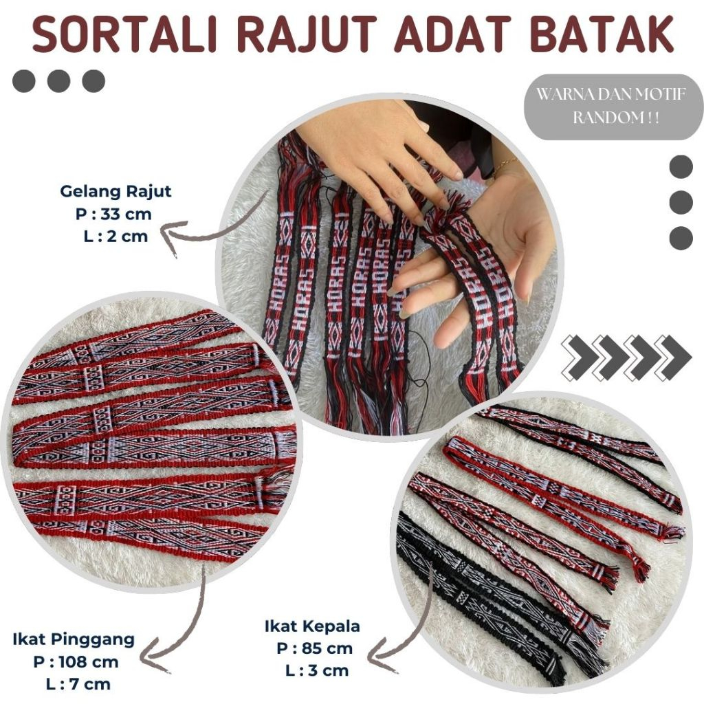Jual Ikat Kepala Rajut Batak / Ikat Pinggang Rajut / Souvenir Khas ...
