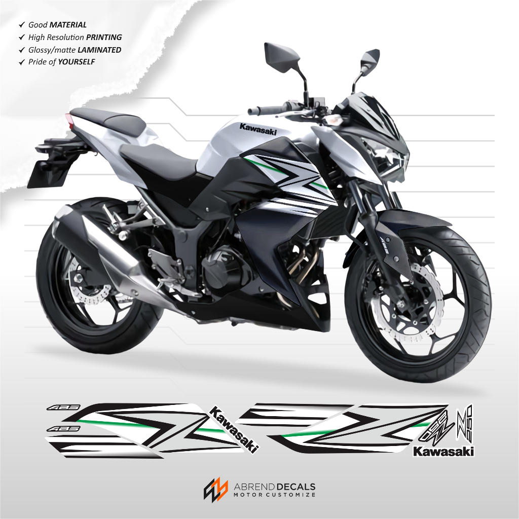 Jual STIKER ORI NINJA Z 250 PRINTING / STRIPING KAWASAKI NINJA Z250 ...