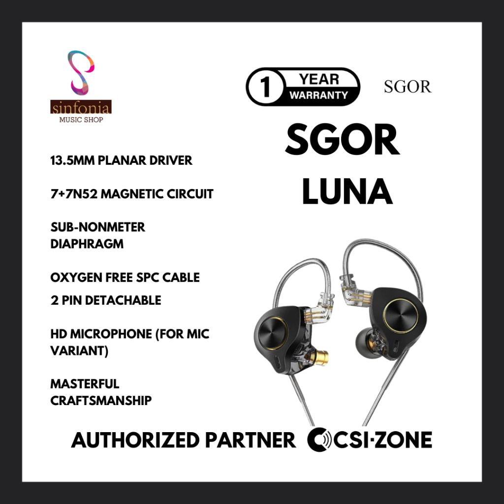Jual SGOR Luna 13.5mm Planar Driver In Ear Monitor Earphone | Shopee ...
