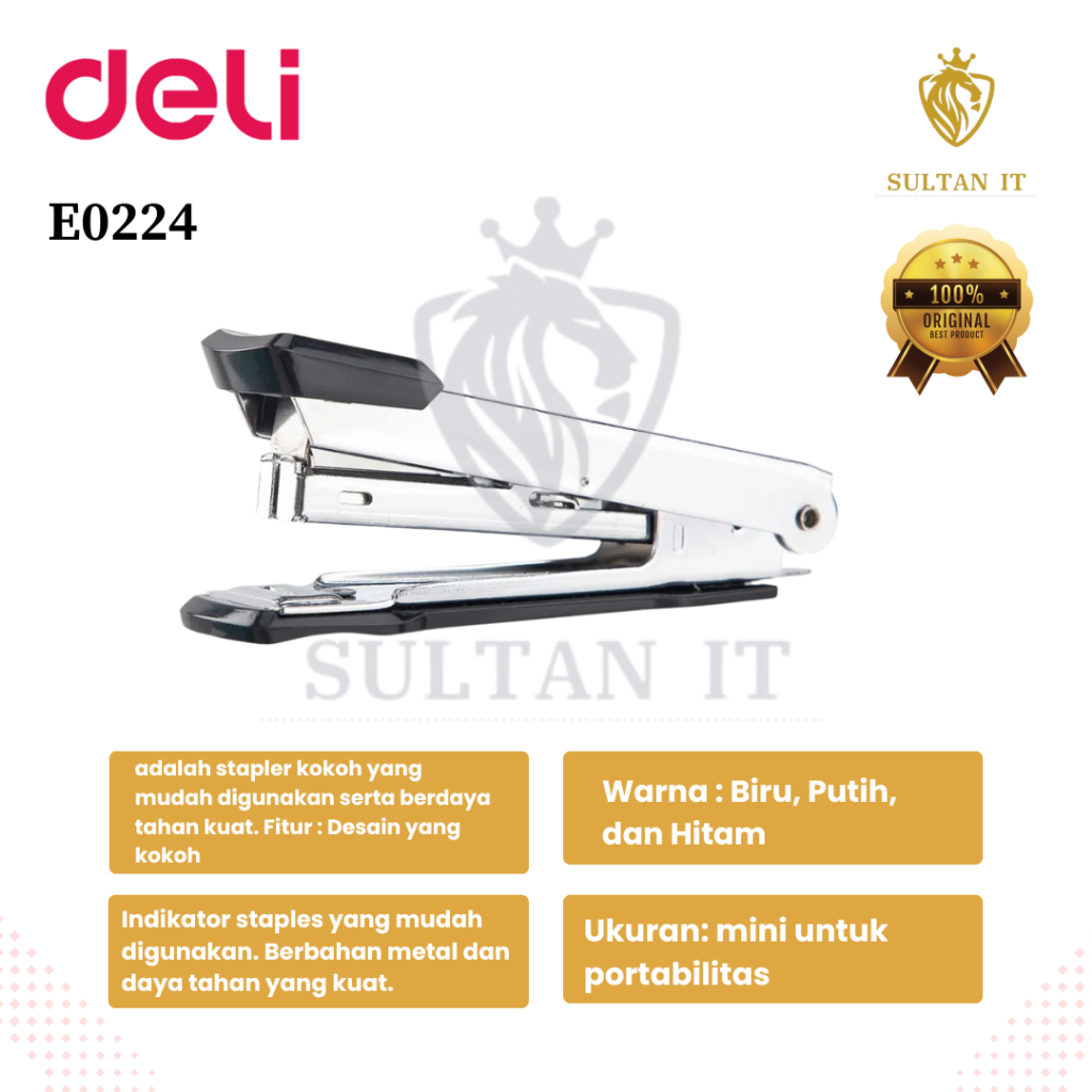 Jual Deli Stapler E0224 / Stapler Mini E0222 Original | Shopee Indonesia