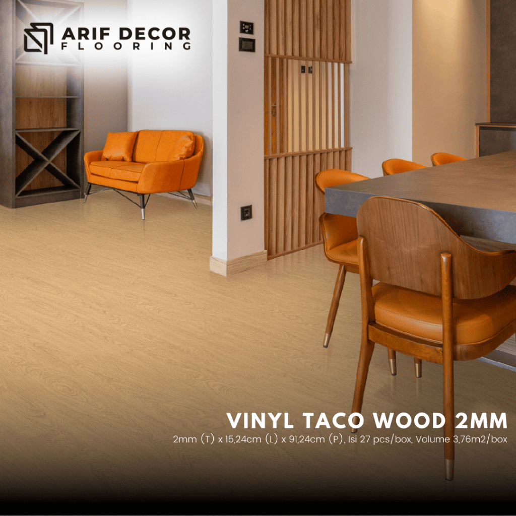 Jual TACO Lantai Vinyl 2mm Motif Wood - Taco Flooring | Shopee Indonesia