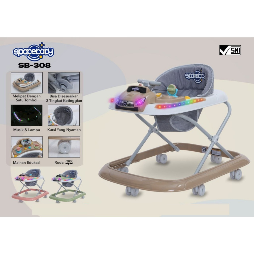 Jual roda bayi spacebaby baby walker sb 308 alat bantu jalan bayi ...