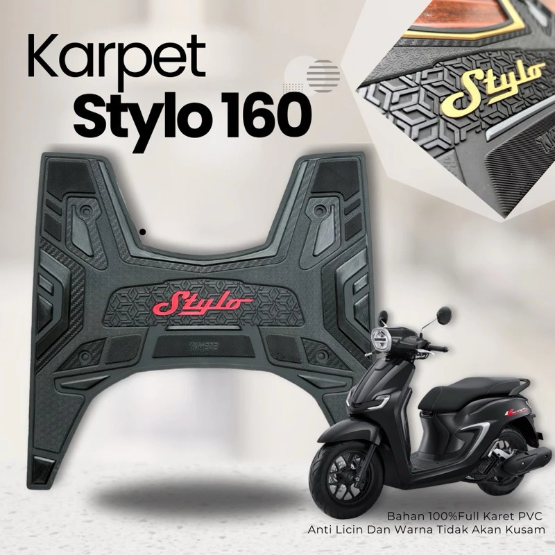 Jual Karpet Motor Honda Stylo 160 Anti Licin / Pijakan Motor Honda Stylo 160 / Alas Kaki Honda ...