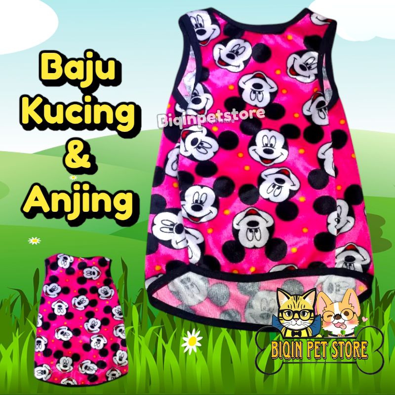 Jual Baju kucing anjing kecil motif Mickey mouse | Shopee Indonesia