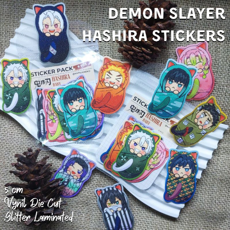 Jual [Isi 9] Stiker Demon Slayer Hashira Babies ★ Kimetsu no Yaiba 9 ...