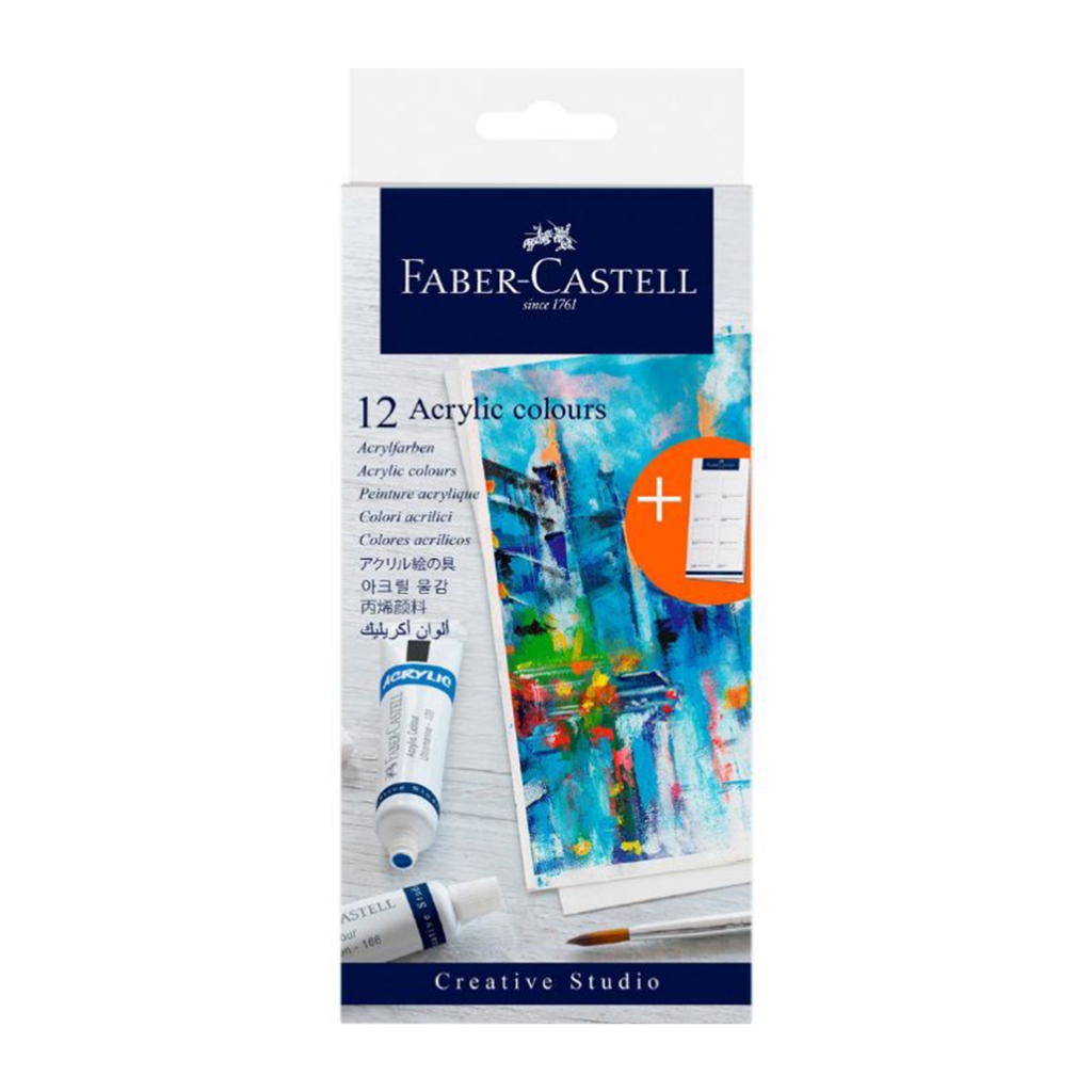 Jual Faber Castell Creative Studio Acrylic Colours 9 Mili 12 Warna ...