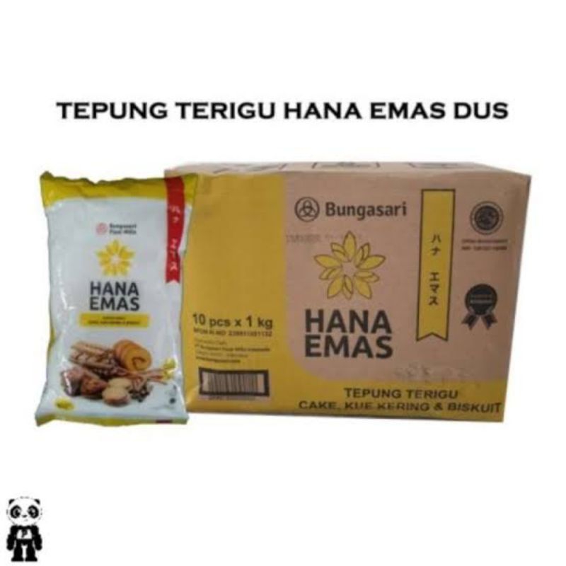 Jual tepung terigu hana emas / tepung makanan roti kue mie rendah ...