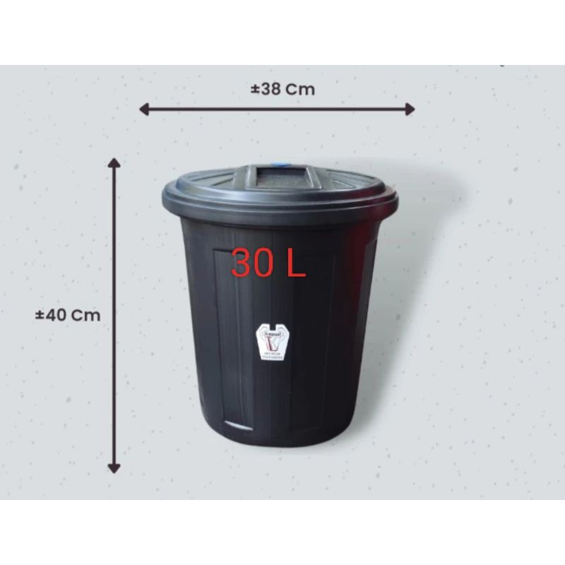 Jual Tong Sampah Tong Kuat Hitam 30L | Shopee Indonesia