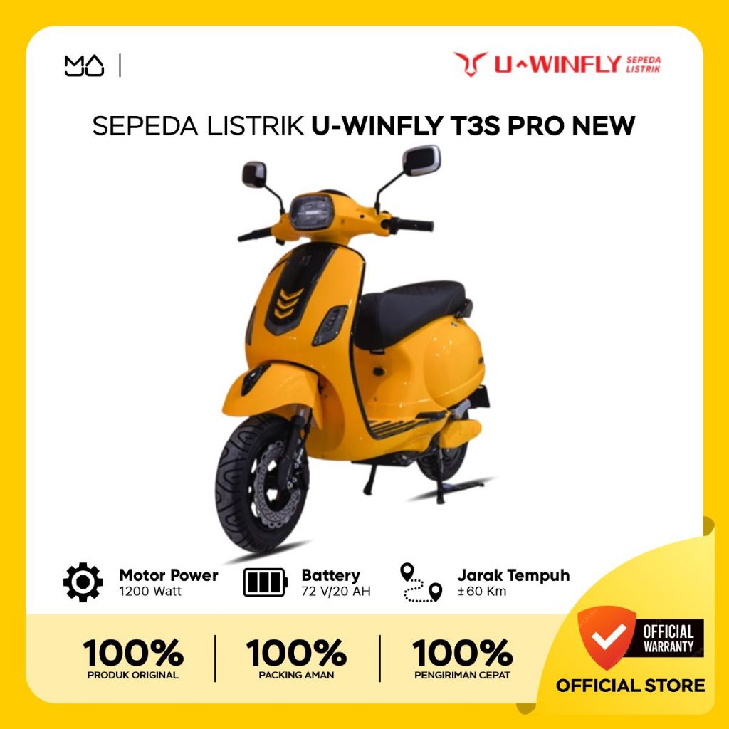 Jual Motor Listrik Uwinfly T3S Pro Terbaru Vespa T3 S PRO - Garansi Resmi | Shopee Indonesia