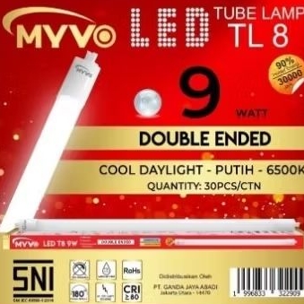 Jual Myvo Lampu TL LED T8 60cm 9W 9WATT Cahaya Kuning 3000K Myvo | Shopee Indonesia