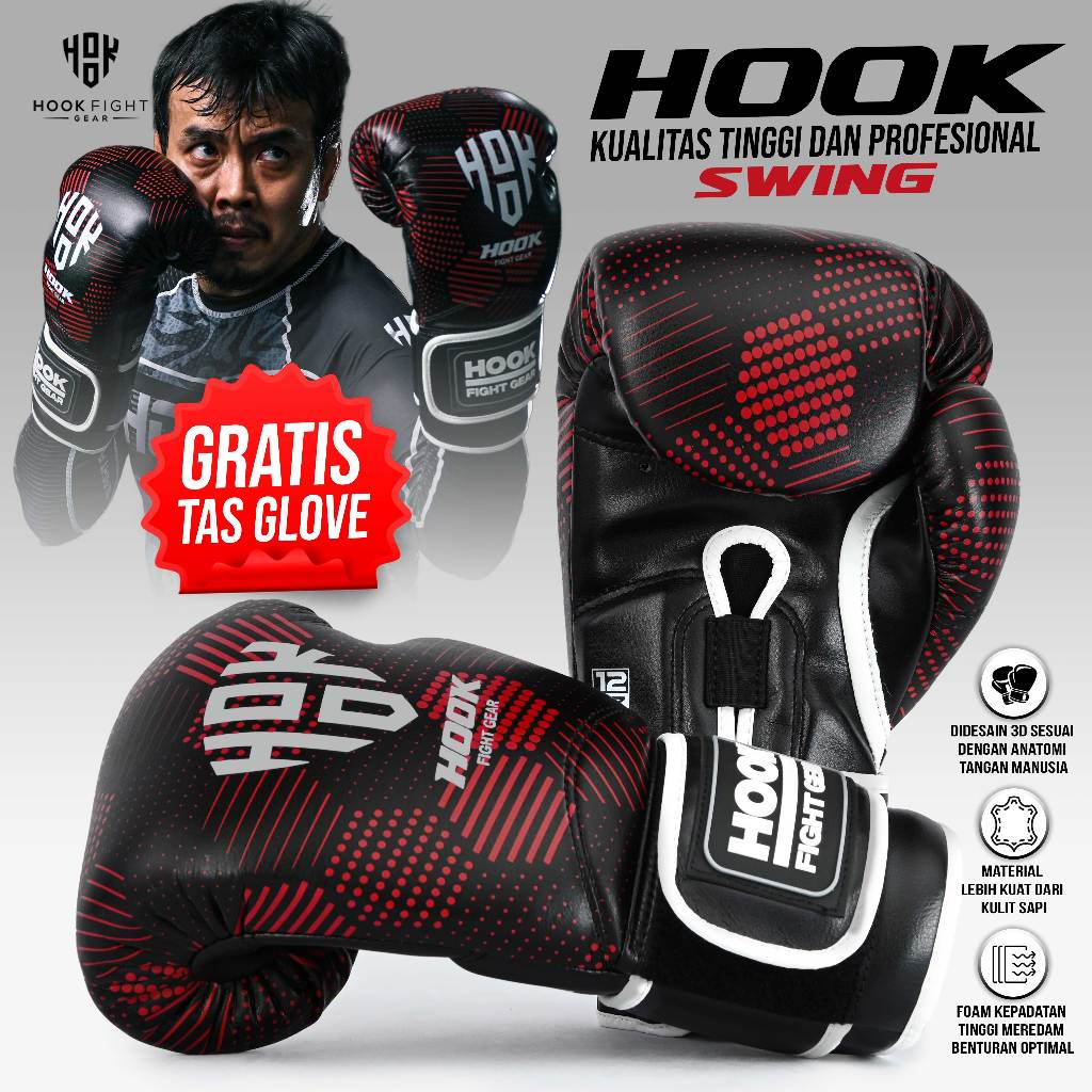 Jual Sarung Tinju Boxing Hook Gloves Muaythai Sarung Tangan Muay Thai ...