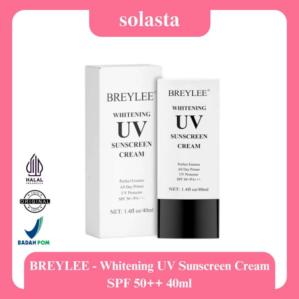 Jual Solasta - BREYLEE WHITENING UV SUNSCREEN CREAM SPF 50++ | Shopee ...