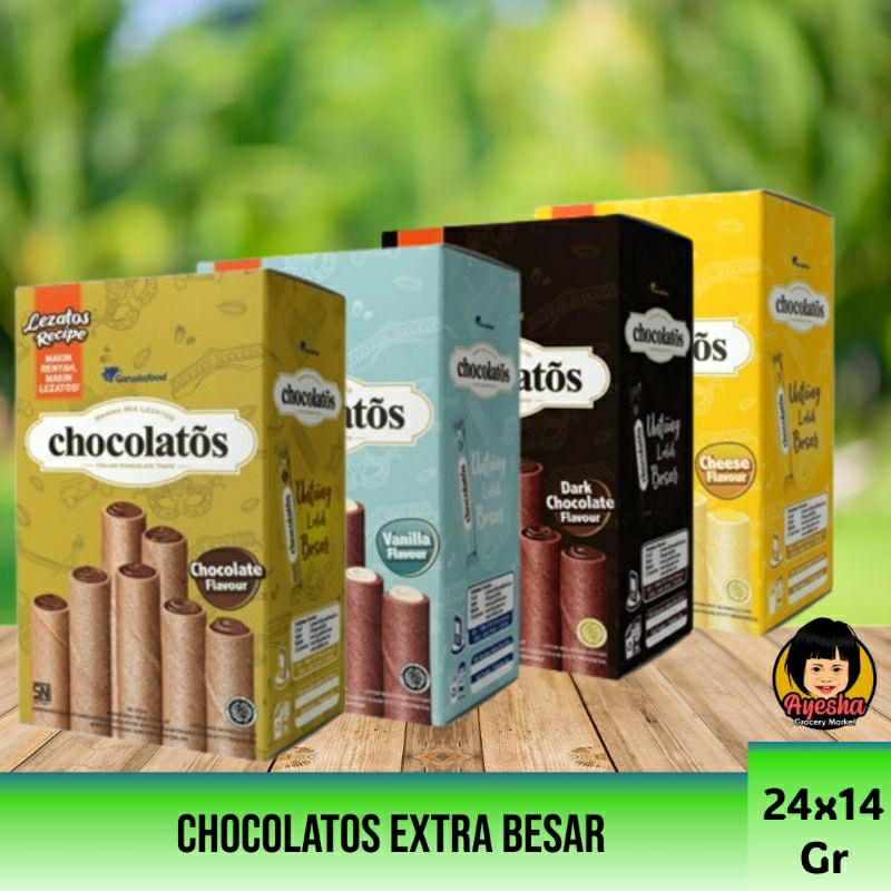 Jual Chocolatos Wafer Stick Extra Besar - 1 Box isi 24x14 Gr | Shopee ...