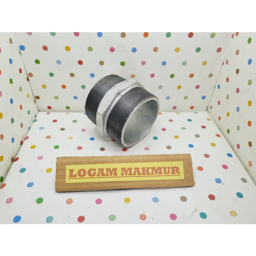Jual [KOLEKSI LENGKAP] SAMBUNGAN DOUBLE NEPPLE BESI GI - FITTING NEPEL ...