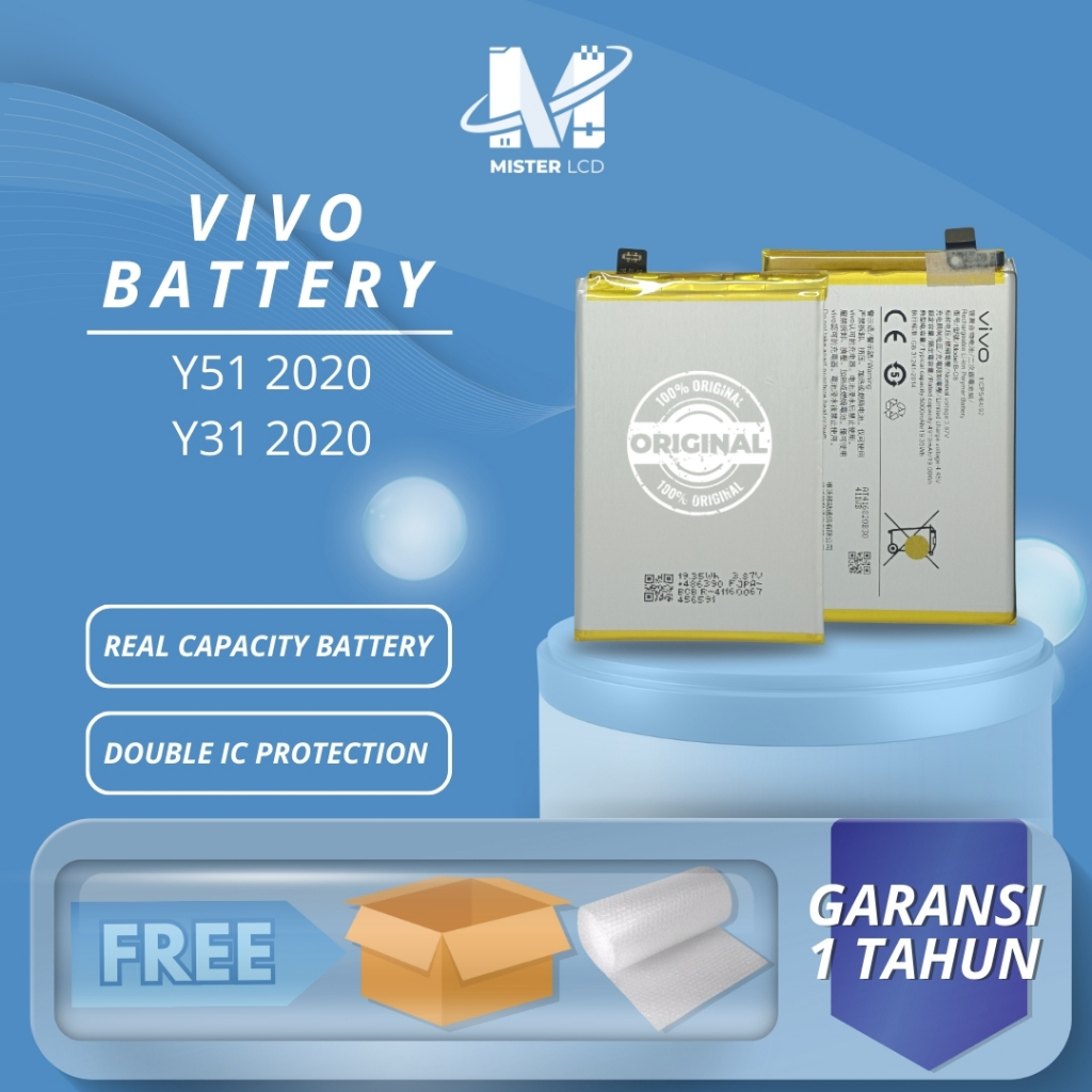 Jual BATERAI / BATTERY / BATRE VIVO Y51 2020 / Y31 2020 / B-O8 ORI | Shopee Indonesia