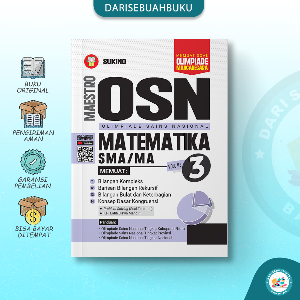Jual Buku MAESTRO OSN - MATEMATIKA SMA/MA - VOLUME 3 - Latihan Soal & Pembahasan OLIMPIADE ...