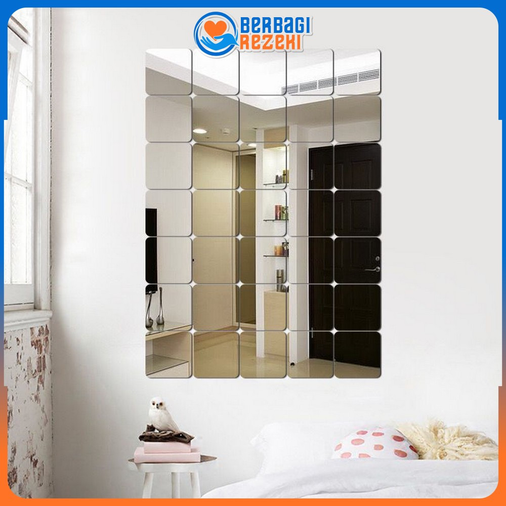 Jual Stiker Kaca Rias Mirror Wall Decoration / Cermin Dinding Anti ...
