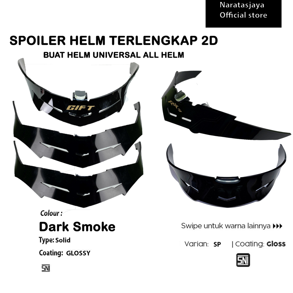 Jual SPOILER Helm 2D SERIES Motif UKIR Terlengkap Universal Semua Jenis ...
