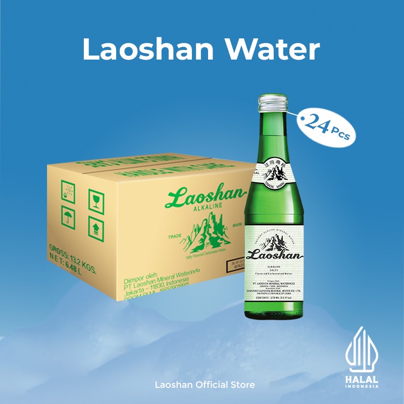 Jual Laoshan Alkaline Sparkling Water 1 Karton - 24 Pcs | Shopee Indonesia