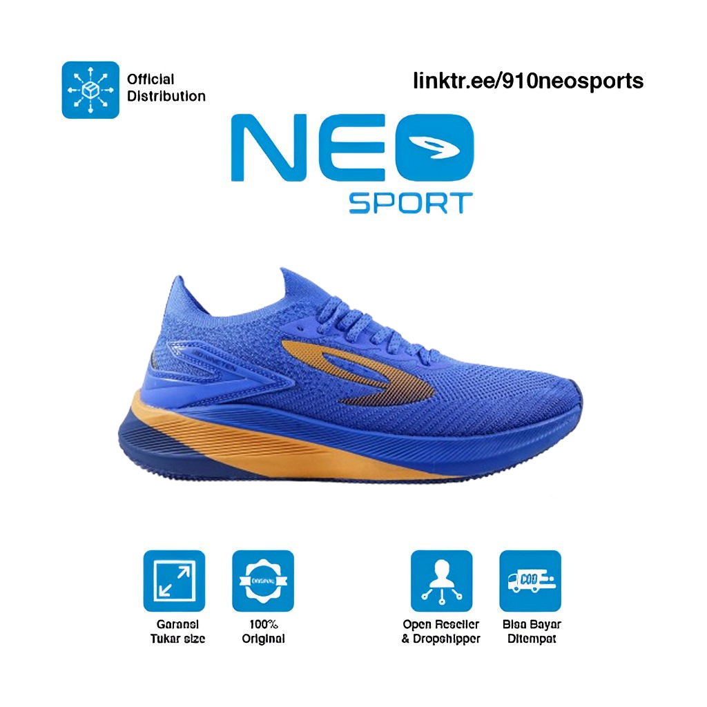 Jual 910 Sepatu Lari HAZE INFIKNIT 1.0 BIRU ULTRAMINE/COKLAT/NAVY ...