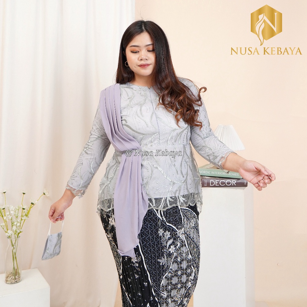 Jual KODE B62P Atasan Kebaya 3L 4L 5L 6L Ukuran Jumbo LD 12 13 14 Cm Bahan Brukat Tile Modedl ...