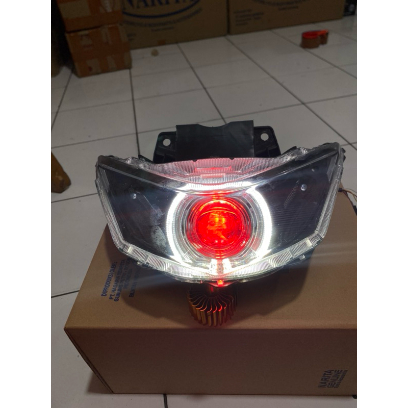 Jual biled beat deluxe gen 1 full set tinggal pasang lampu depan beat ...