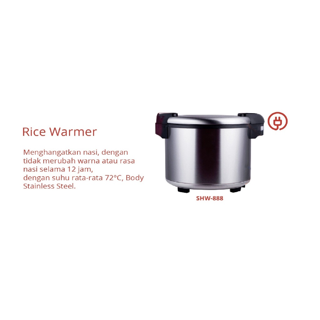 Jual GETRA Commercial Rice Warmer 20L (listrik) SHW-888 | Shopee Indonesia