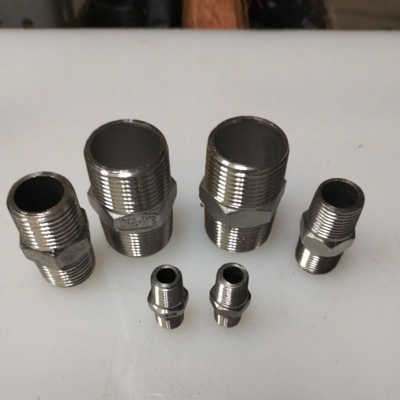 Jual Double Nepel Stainless 304 Drat Nipple Dobel Nepple SS304 Doubel ...