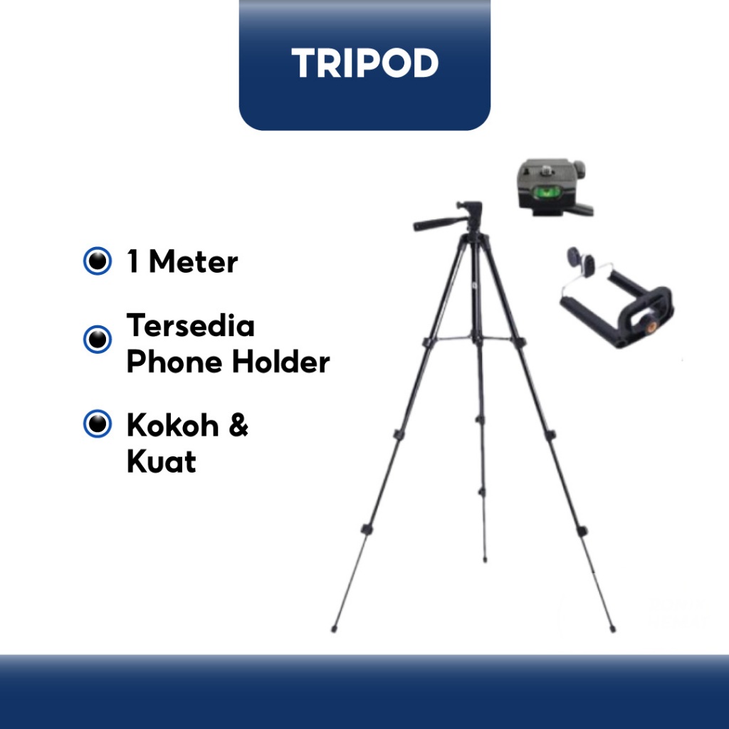 Jual Tripod Kamera Standing 4 Kaki 1M Hitam Holder U Alumunium | Shopee ...