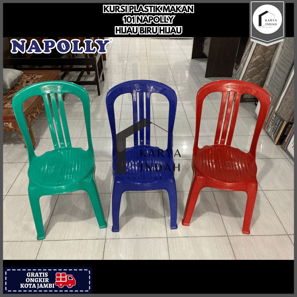 Jual Kursi Plastik NAPOLLY BIG 101 CHAIR - Bangku Makan Polos Warna ...
