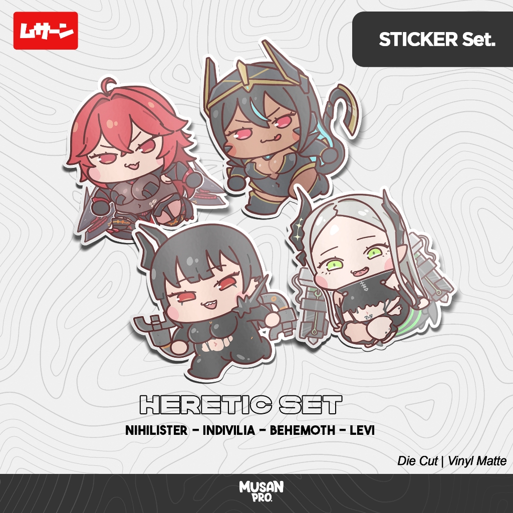 Jual Sticker Set NIKKE HERETIC - Nihilister - Indivillia - Behemoth ...