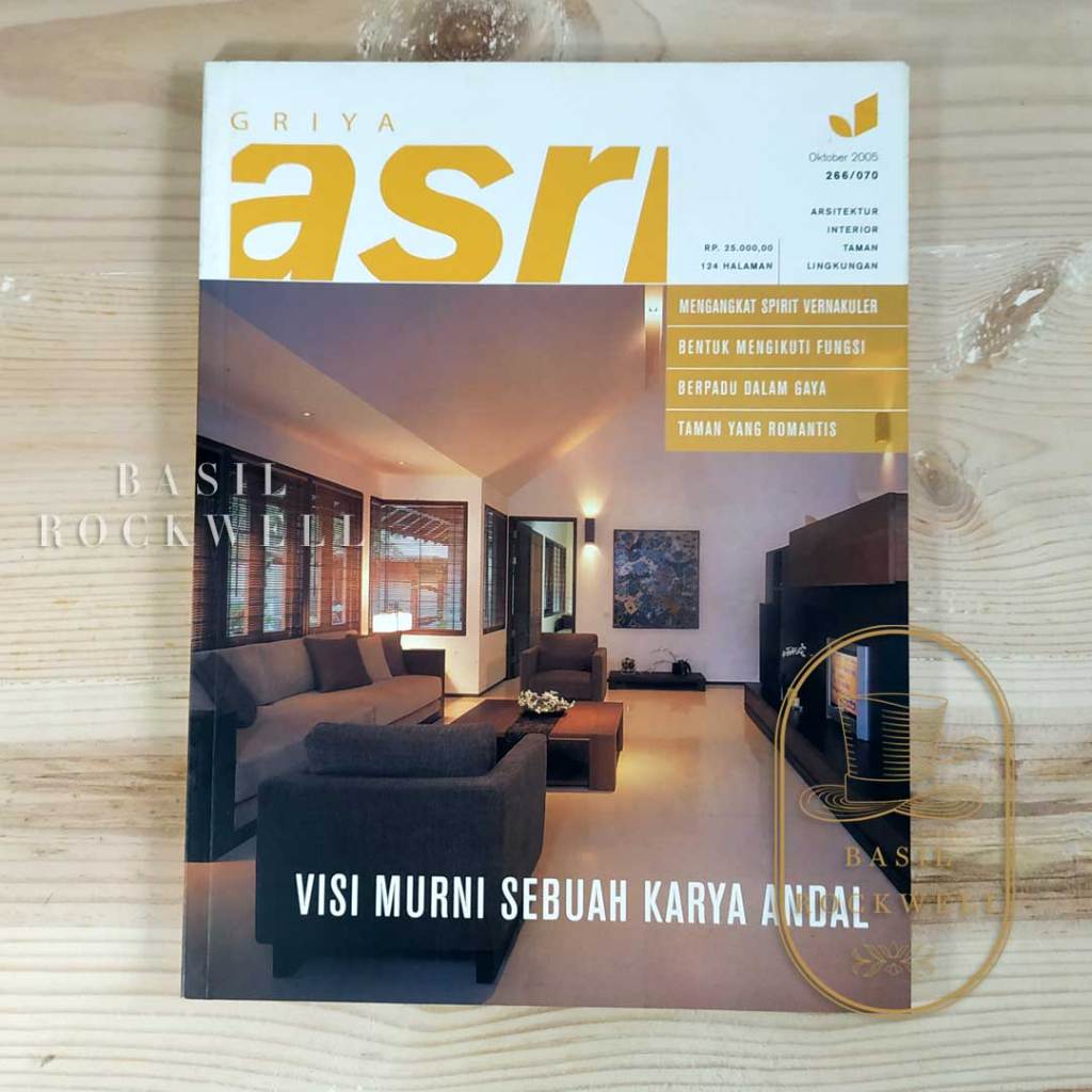 Jual Griya Asri Majalah Arsitektur Edisi Oktober 2005 Desain Interior ...