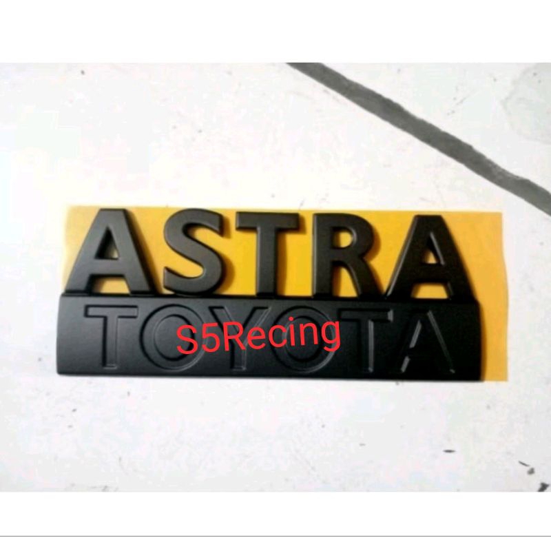 Jual Emblem Tulisan Astra Toyota Hitam Doff Original - Tampilan Elegan ...