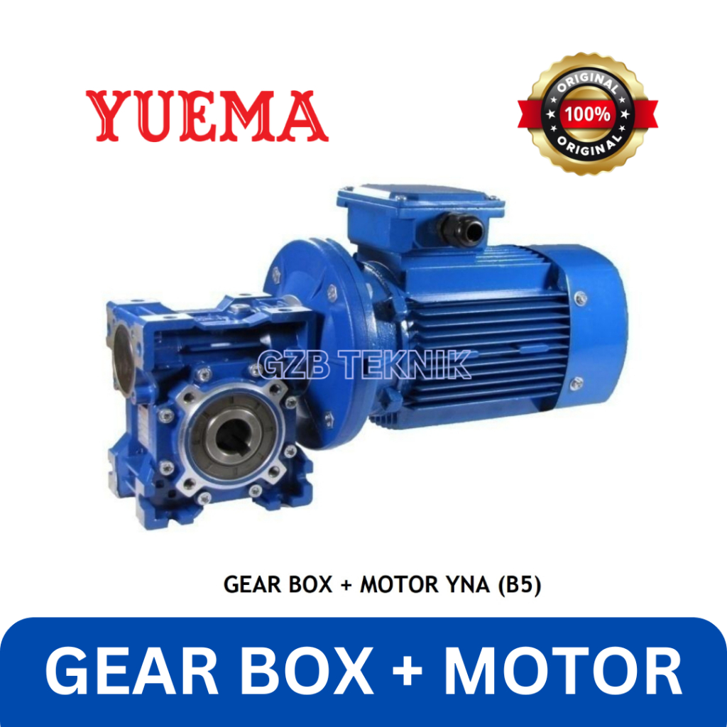 Jual Yuema Gear Box NMRV 075 C/W Yuema Motor YNA 3kW 4HP B5 4P 1500 RPM 3 PHASE 1:7.5-100 ...