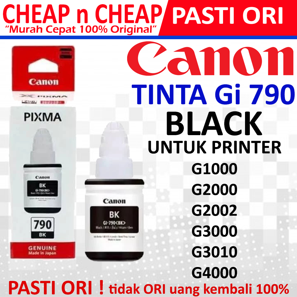 Jual Tinta Canon GI790 GI-790 Refill Printer Pixma G1000 G2000 G3000 ...